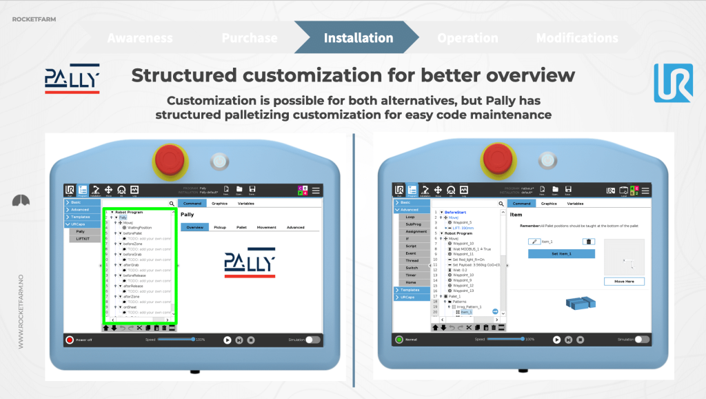 Pally Palletizing Software vs. UR Palletizing Template | Comparison ...